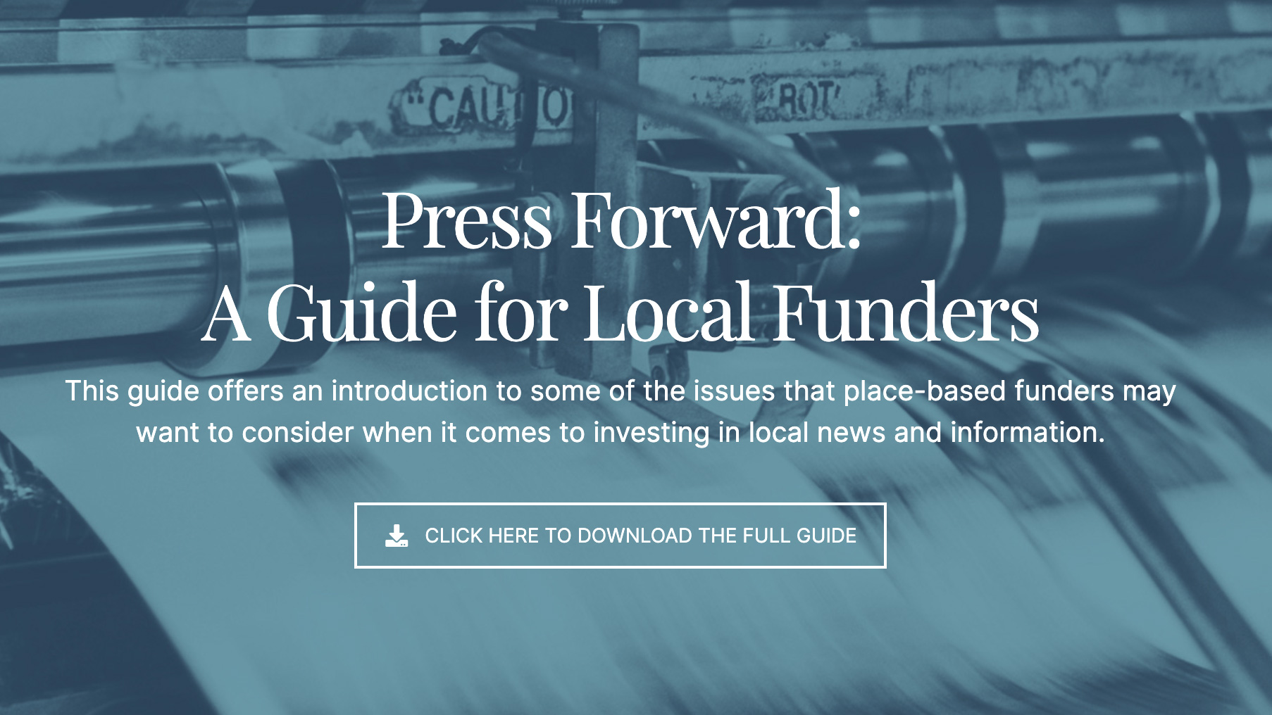 Press Forward's Guide for Local Funders